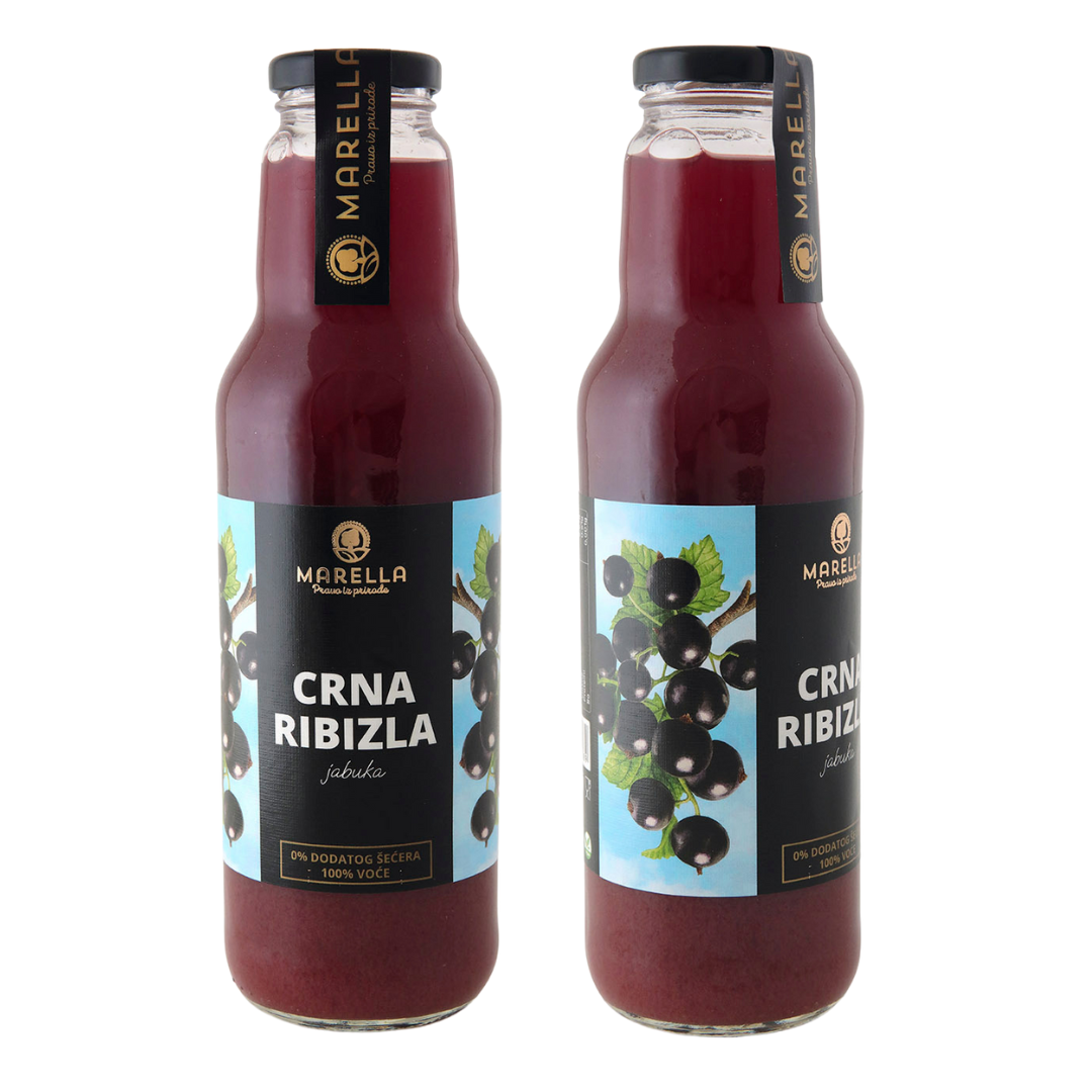 sok crna ribizla jabuka 100% – Marella